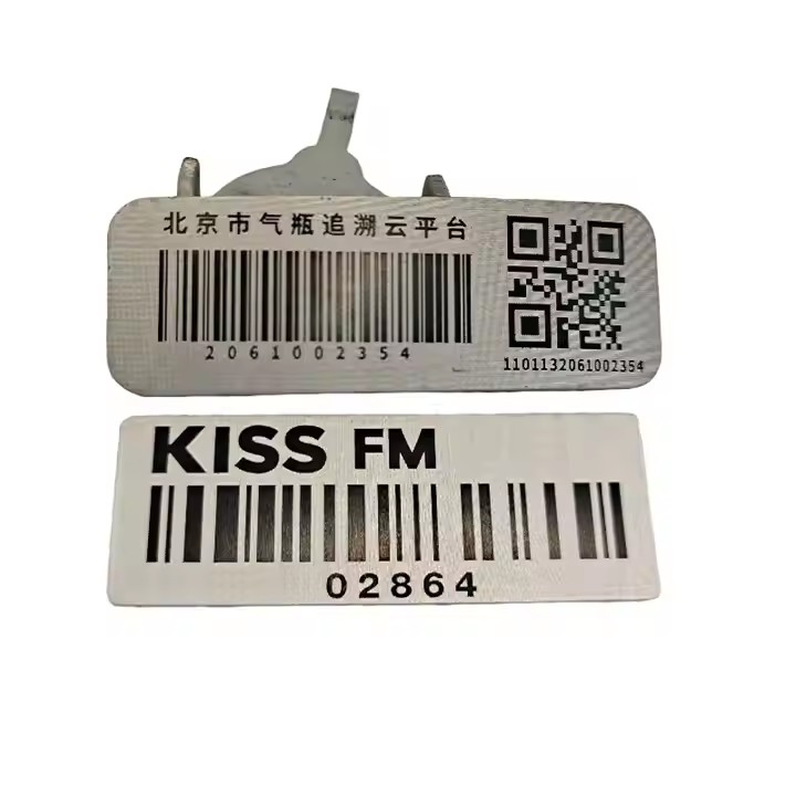 Custom Stainless Steel Barcode & QR Asset Tags with Adhesive Backing ...