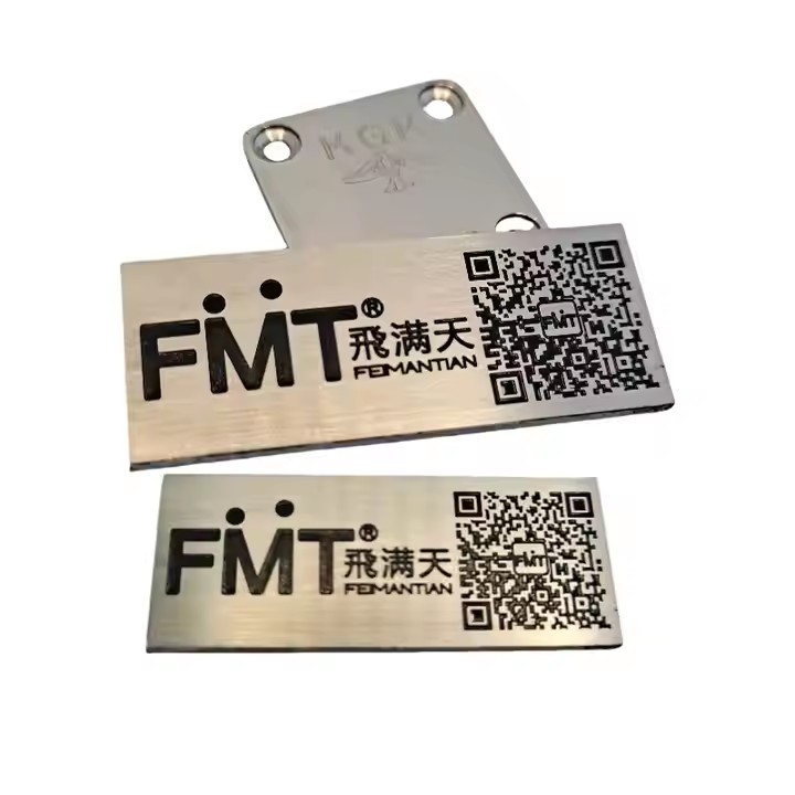 Custom Stainless Steel Barcode & QR Asset Tags with Adhesive Backing ...