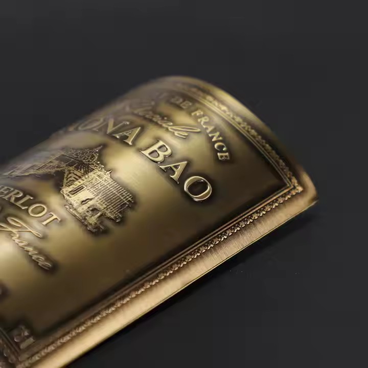 Custom Embossed Metal Wine Labels – Premium Branding Tags for Bottles ...